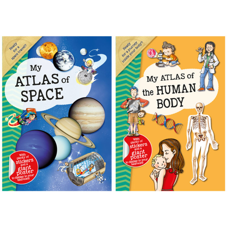 S0196 * My Atlas with Stickers (Human Body & Space) – Catalog Caramel